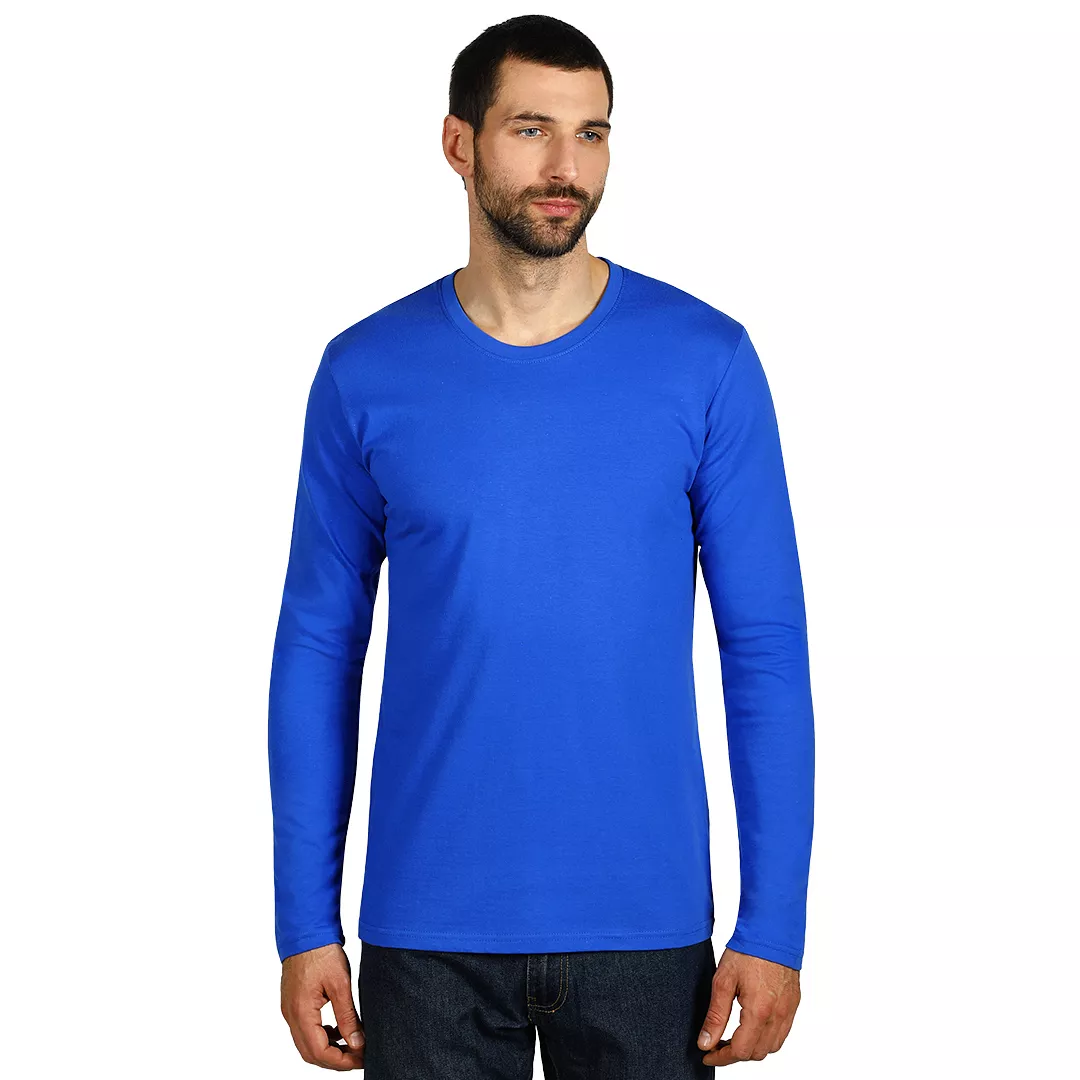 MAJOR, pamučna majica dugih rukava, rojal plava » eTrg.net